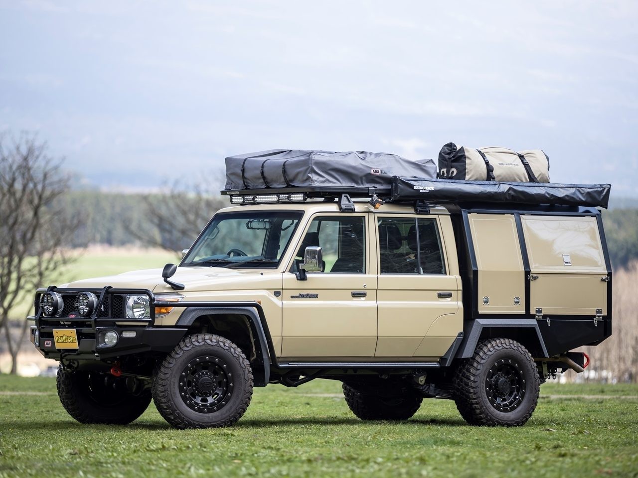 群馬パーツショー_GUNMAPARTSSHOW_Gメッセ群馬_ランドクルーザー79_ARB4x4_オーバーランドスタイル_ルーフトップテント_サイドオーニング_flexdream｜ランクル専門 ...