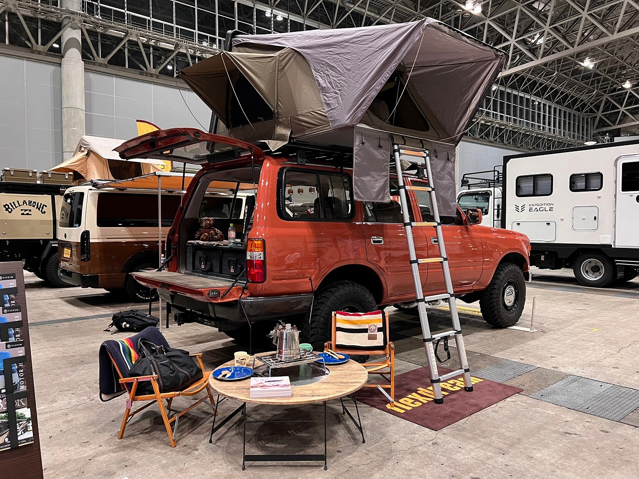 アウトドアスタイル_ランクル80ARB新作ルーフトップテント_エスペランス展開_ASOMOBI2022｜ランクル専門店カスタム情報ブログ flexdream